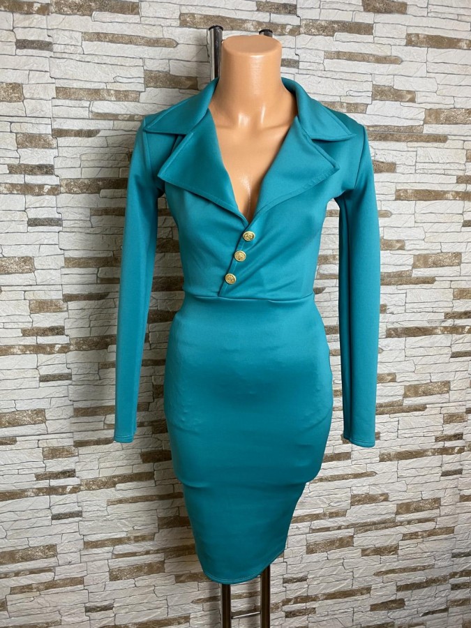 Rochie gen sacou cu nasturi aurii Ramona Badescu - ReTrend.ro