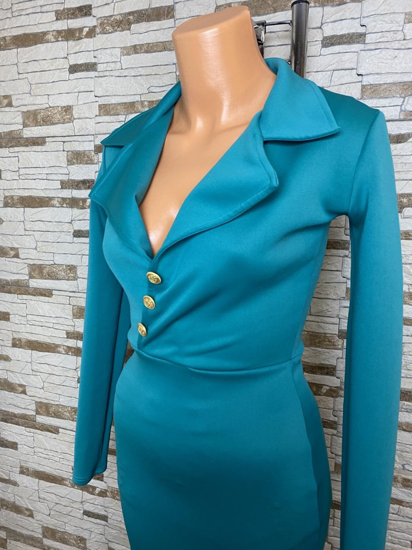 Rochie gen sacou cu nasturi aurii Ramona Badescu - ReTrend.ro