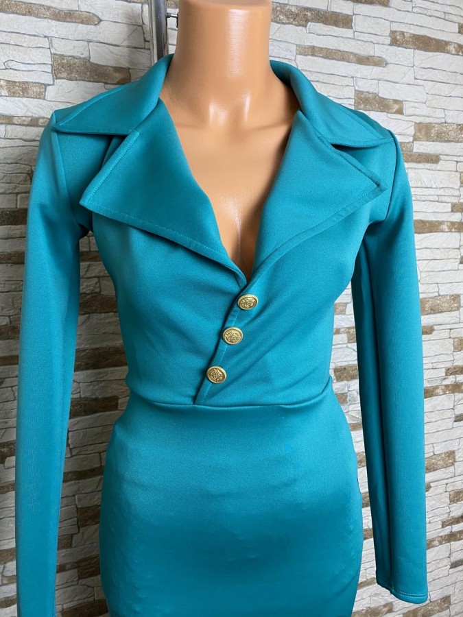 Rochie gen sacou cu nasturi aurii Ramona Badescu - ReTrend.ro